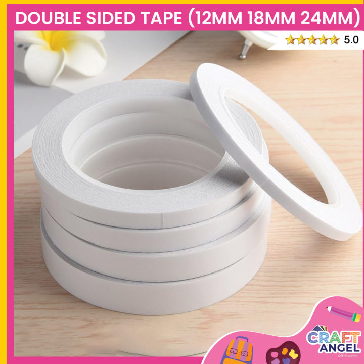 White Double Sided Tape 12MM 18MM 24MM Strong Adhesive Tape Tissue Type ...