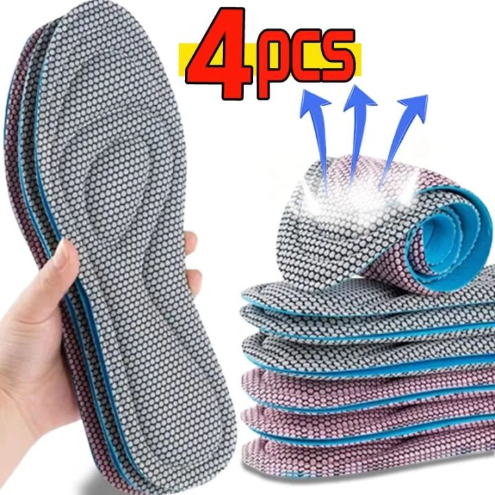 4Pcs Nano Memory Foam Orthopedic Insoles for Shoes Antibacterial ...