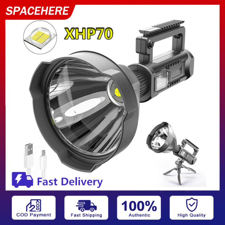 P70 Strong Light Searchlight USB Charging Emergency Light Outdoor ...