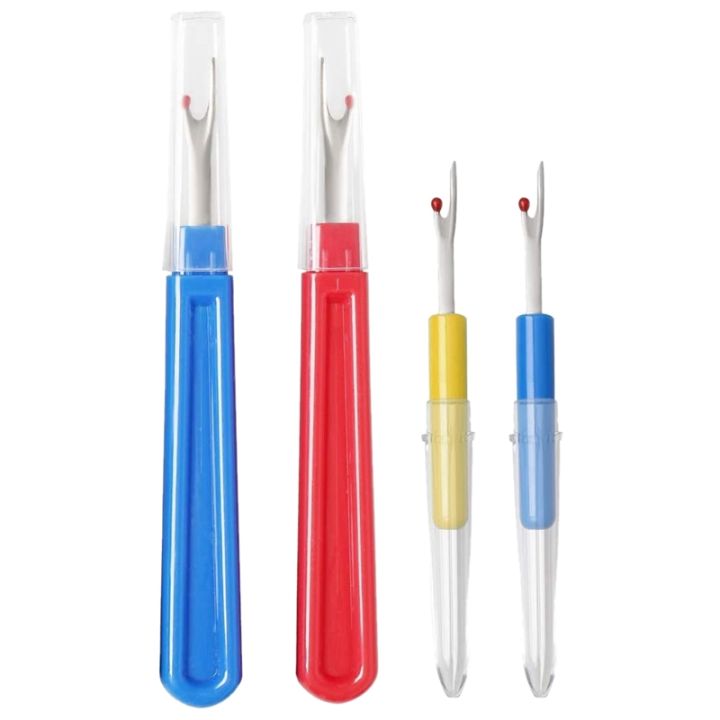 4-Piece Seam Ripper Kit, 2 Sizes of Plastic Sewing Needle Thread Take ...