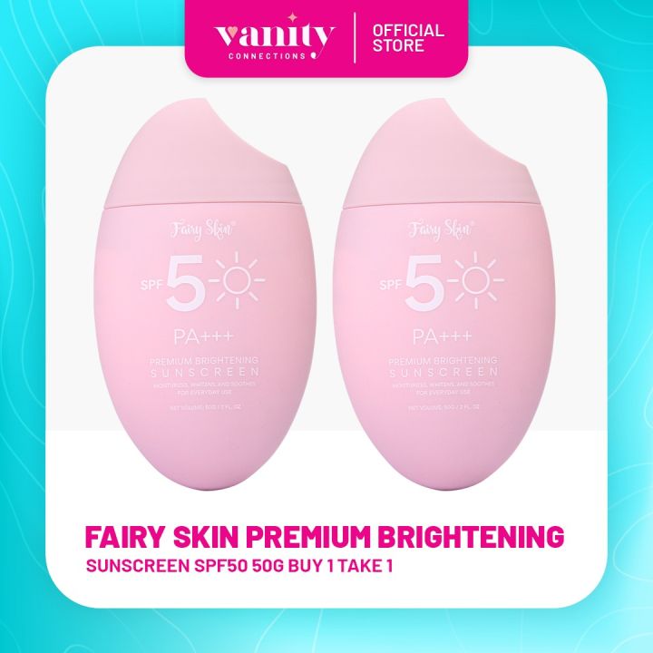 Fairy Skin Premium Brightening Sunscreen SPF50 50g Buy 1 Take 1 ...