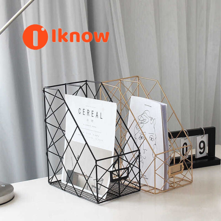 I know Folder Desktop Metal Creative Nordic Hollowed Out Magazine ...