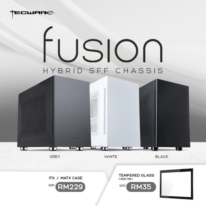 # TECWARE Fusion Steel ITX/mATX Case # Back / White / Grey ADD_ON ...