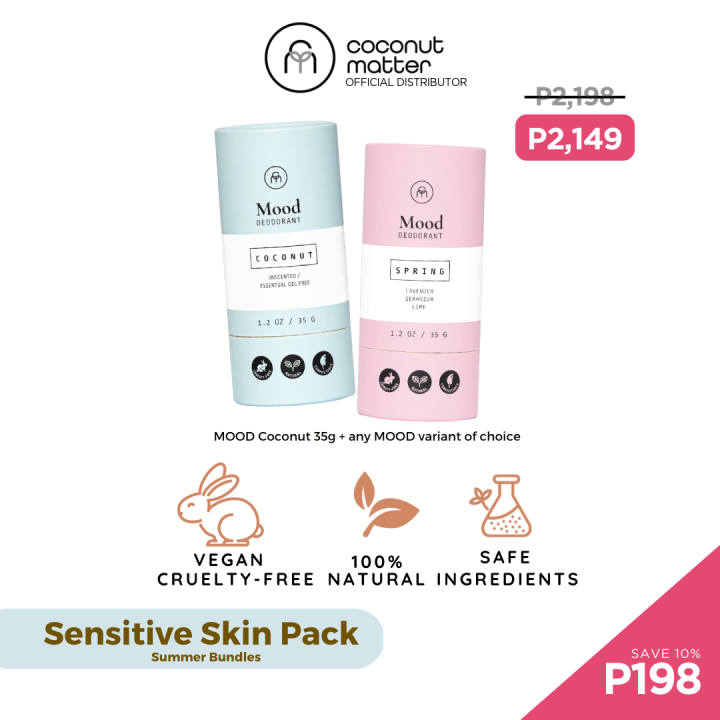 Coconut Matter MOOD Deodorant - Sensitive Skin Pack | Lazada