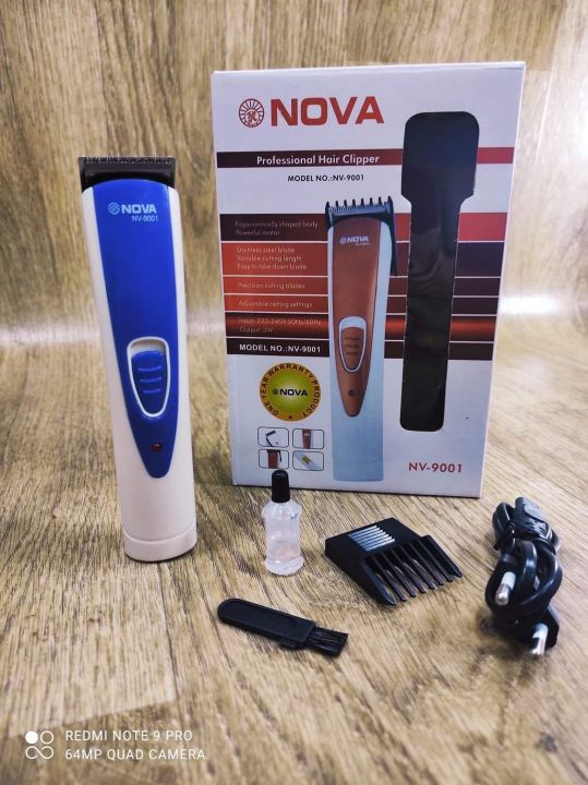 Nova NV-9001 Wireless Rechargeable Hair Trimmer/Shaver/Clipper | Lazada