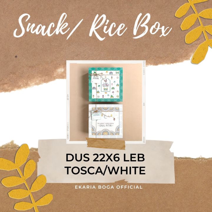 SNACK BOX/ RICE BOX | | LEBARAN | DUS 22X6 LEB TOSCA/WHITE | Lazada ...