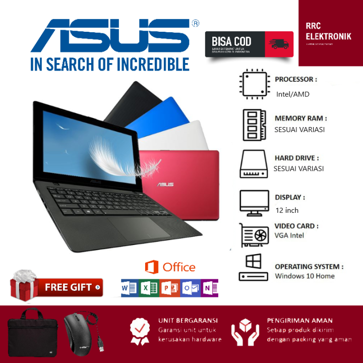 Notebook Asus x200 Ram2gb/Ssd 256gb [PLUS PACKING KAYU] | Lazada Indonesia