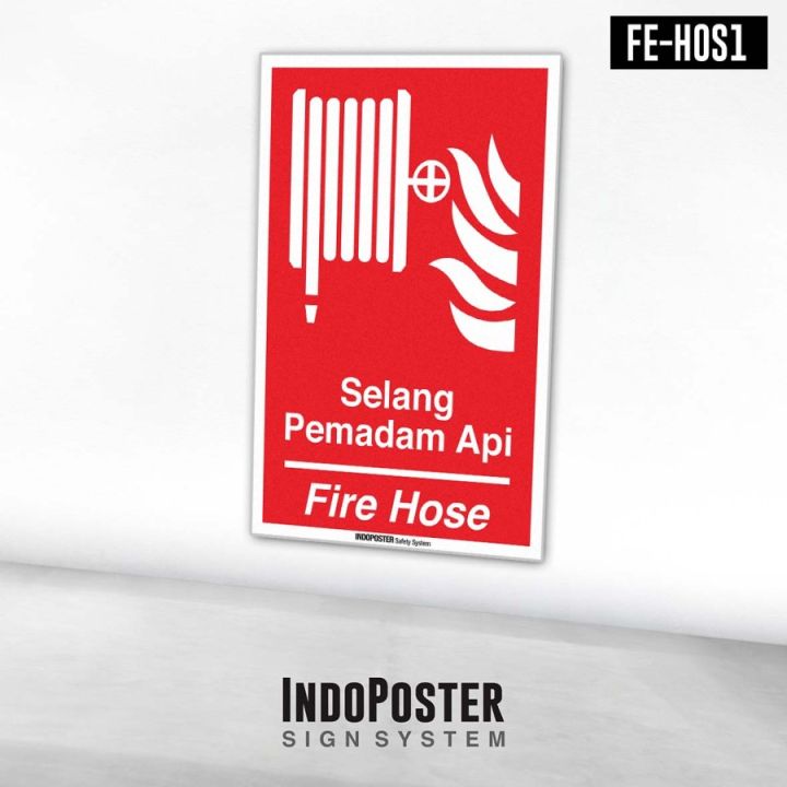 Stiker Safety Sign Rambu K3 ISO Selang Pemadam Api Fire Hose | Lazada ...