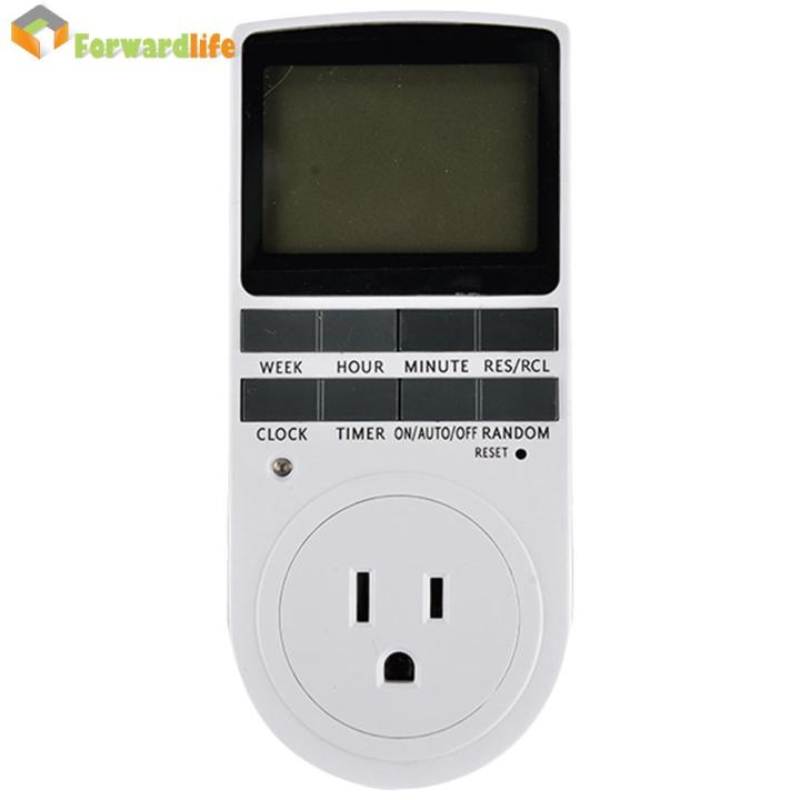Digital Timer Switch Socket US Plug Rechargeable Battery Indoor Timed ...