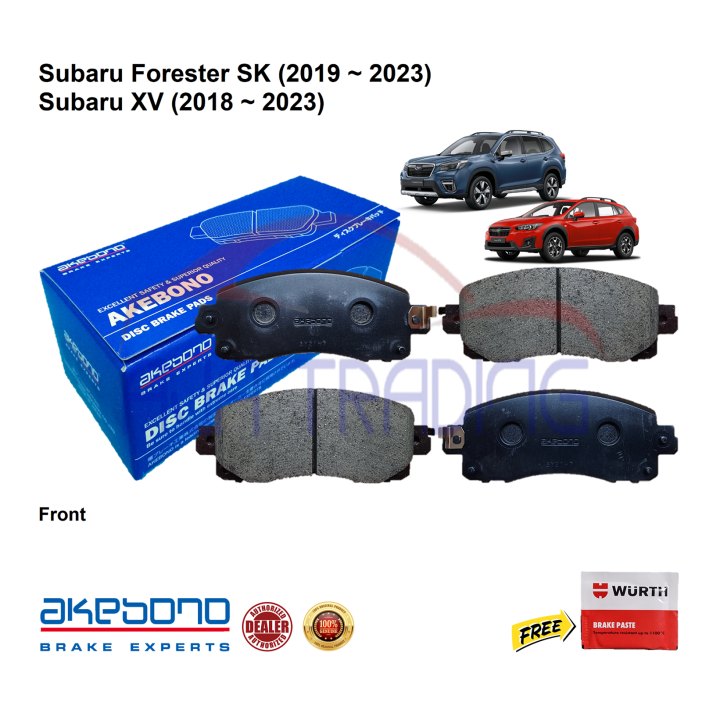 Genuine Akebono Front Brake Pads for Subaru XV (2018 - 2023), Subaru Forester SK (2019 - 2023 ...