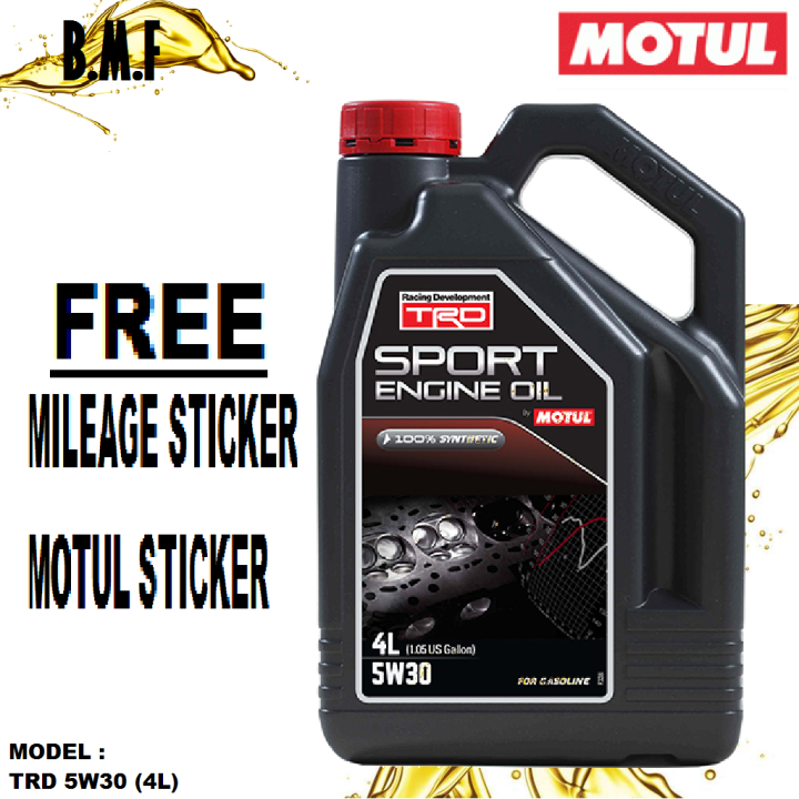 TOYOTA MOTUL TRD 5W30 GASOLINE 100% SYNTHETIC ENGINE OIL ( 4 Liter ...