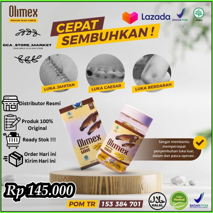 KAPSUL OLIMEX Minyak Ikan Gabus Kapsul Ekstrak Ikan Gabus Isi 60 Kapsul ...