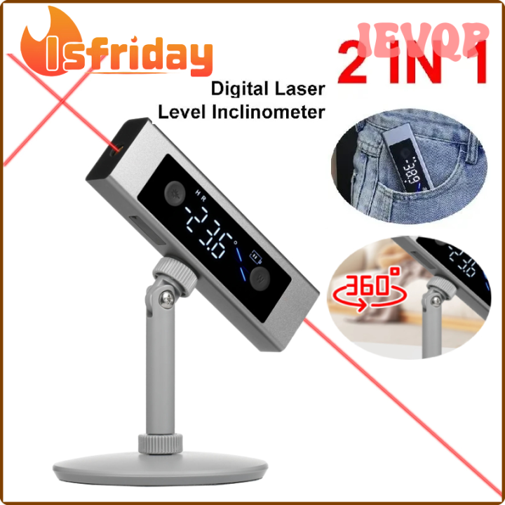 QWEER DUKA LI2 Laser Level Ruler 2 in 1 Laser Protractor Digital ...