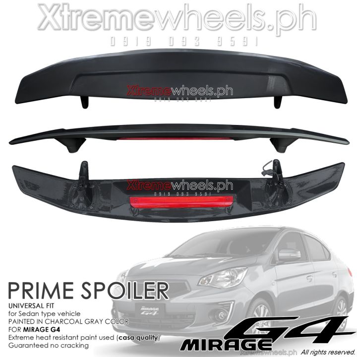 Mirage G4 2014 to 2025 Prime Spoiler Charcoal Gray Metallic finish Casa ...