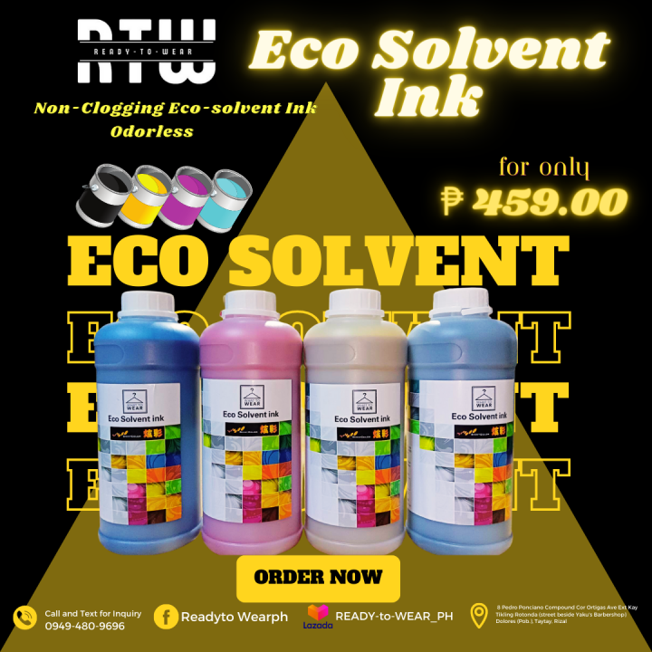 AFFORDABLE ECO-SOLVENT INK - BEST QUALITY - CMYK (1 Liter) | Lazada PH