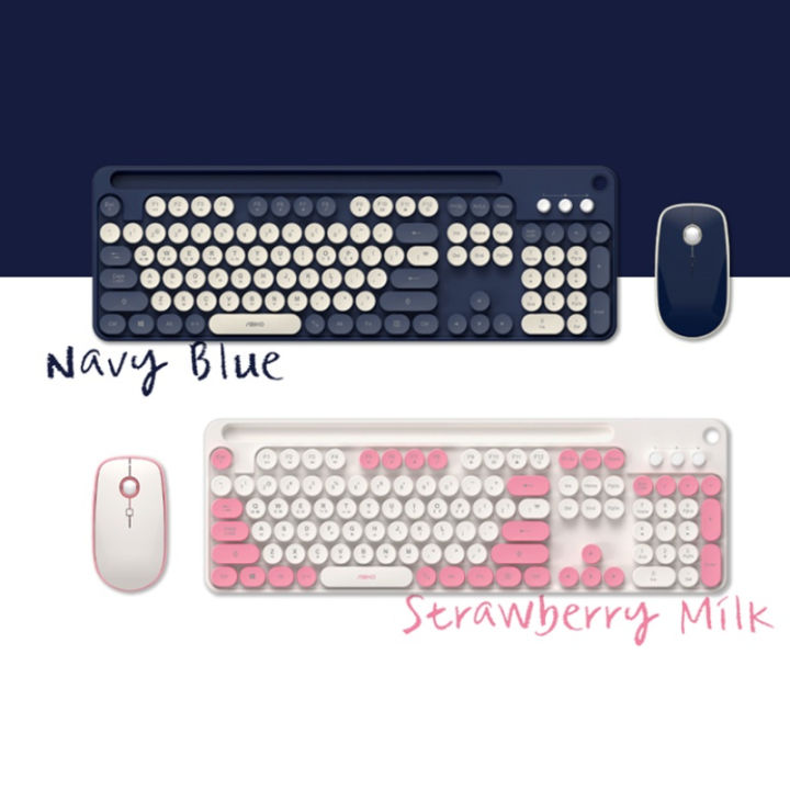 ABKO WKM50 Wireless Membrane Keyboard & Mouse Set (2colors) Korean ...