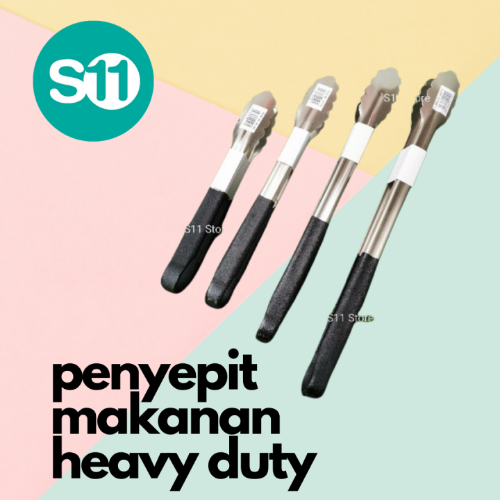 Penyepit/Black Handle Food Tong/BBQ Tong 10/12/14/16inci | Lazada