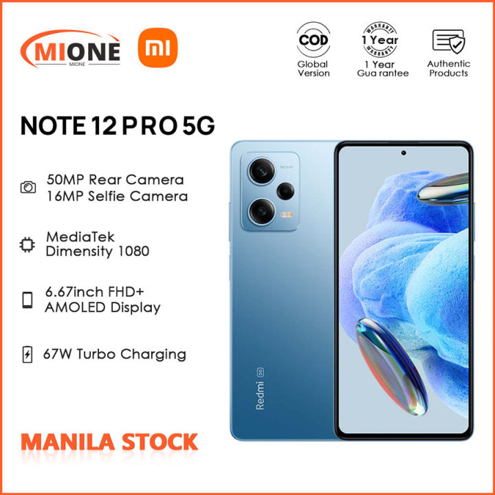 Redmi Note 12 Pro 5G 8+256GB Global Version 【In 1 year Warranty ...