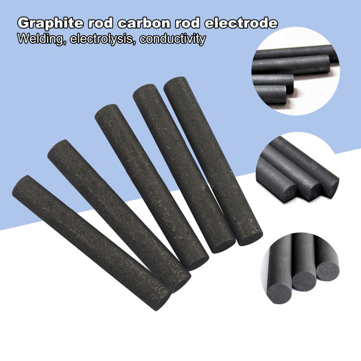 5Pcs Graphite Electrode Cylinder Rod Fast Conduction High Density ...