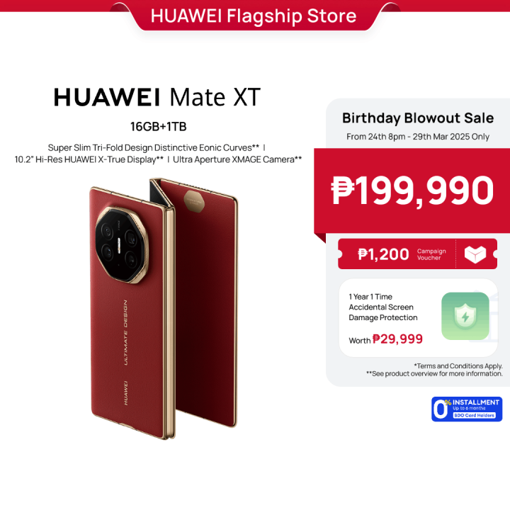 100% Genuine HUAWEI Mate XT | Smartphone | Super Slim Tri-Fold Design ...