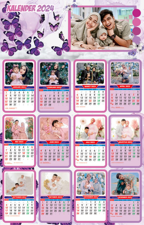 KALENDER 2024 FOTO CUSTOM LENGKAP TGL ISLAM DAN TGL JAWA KEKINIAN MODEL ...