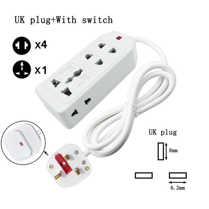 Power Strip With Switch Uk Plug To Universal Socket Adapter Socket 7