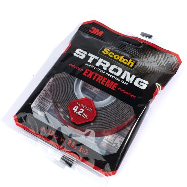 3M Scotch Extreme Tape เทป 2 หน้าแรงยึดติดสูง หน้ากว้าง 12 มม. X 2.5 ม. ...
