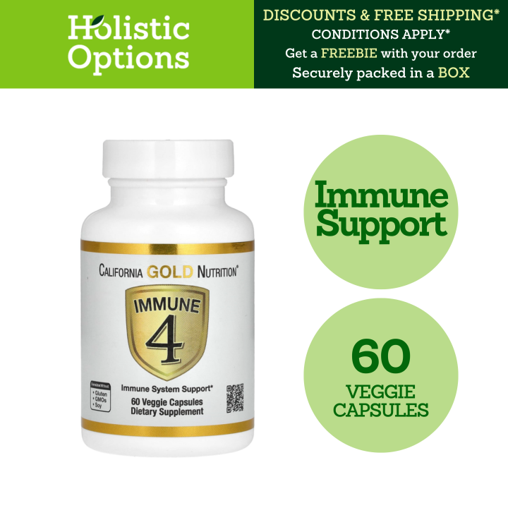 California Gold Nutrition, Immune 4, Immune System Support, 60 Veggie ...