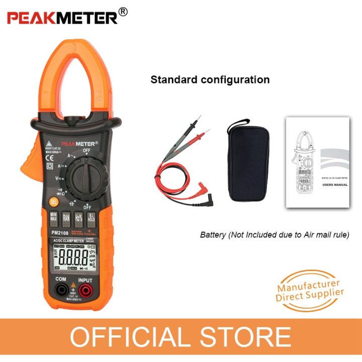 เครื่องวัดกระแส PEAKMETER PM2108 MS2108A MASTECH คีมแอมป์มิเตอร์ความจุ ...