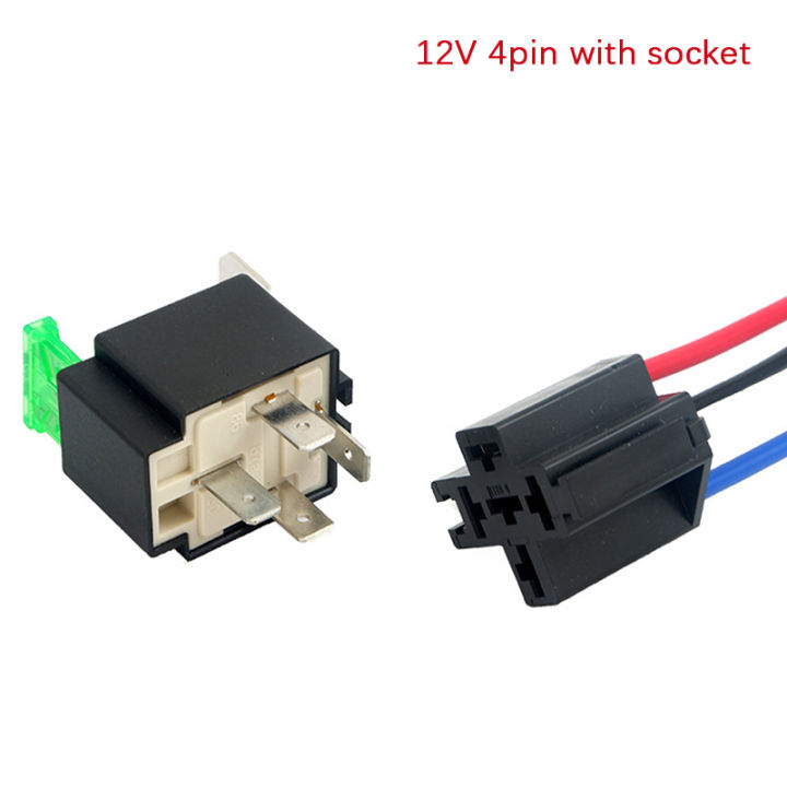 【Flash Sale】 1PC 12V DC 4 PIN Car Fused Relay 30A ปกติเปิด relais 30A ...
