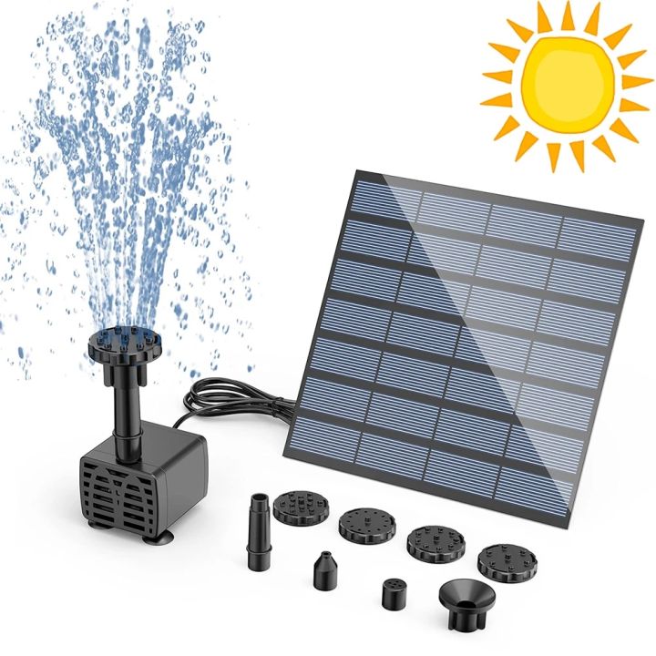 Solar Fountain Power Floating Water Pump Brushless Motor Fountain ...