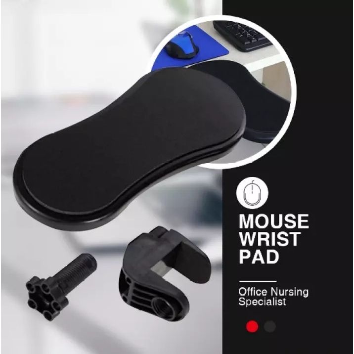 Desk Attachable Computer Table Arm Support Mouse Pads Arm Wrist Rests ...