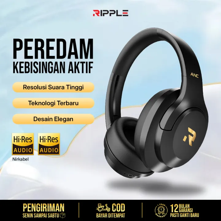 Ripple 2026 Headset anc Bluetooth Super Bass Wireless Gaming Terbaru ...