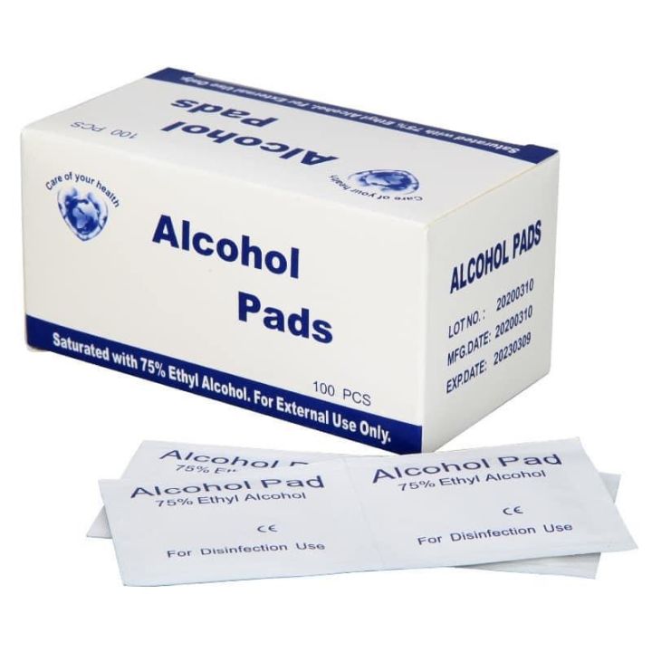 100pcs Alcohol Cotton Pads, Disinfection Cotton Pads, Boxed Alcohol ...