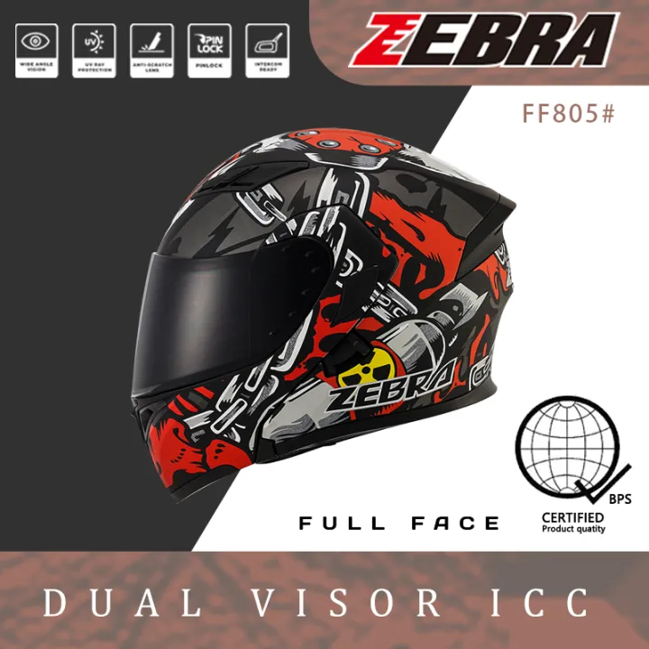 Zebra helmet FF805 Motorcycle Full face helmet Men full face modular ...