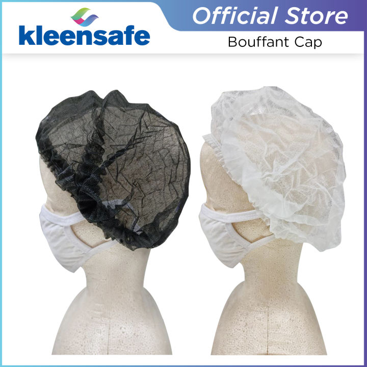 Kleensafe Disposable Bouffant Cap Head Cover Hairnet Mob Cap 21 inches ...