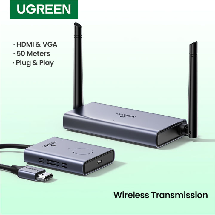 UGREEN 50M Wireless Extender 5G Transmission HDMI VGA Point to Point ...