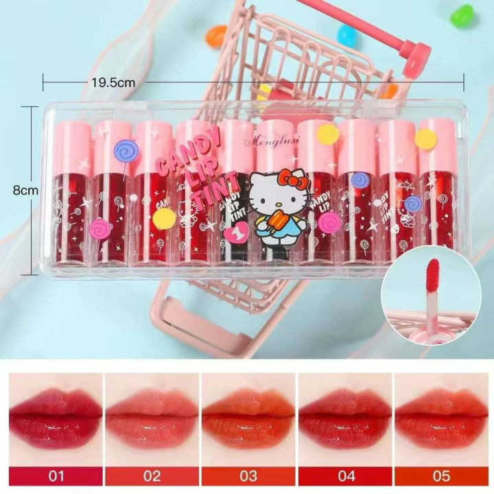 Mini Natural Lip tint set 10 in 1 with case | Lazada PH