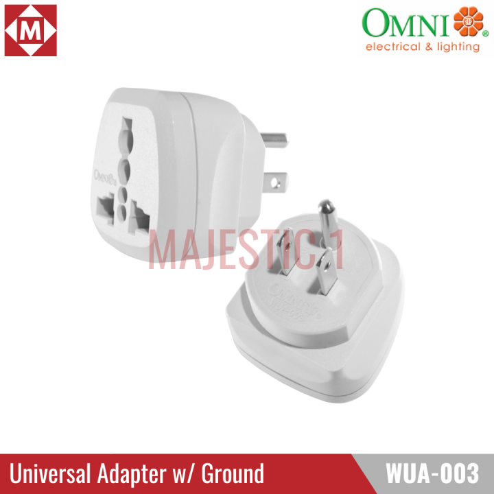 Omni Universal Adapter w/ Ground 15A 250V WUA-003 | Lazada PH