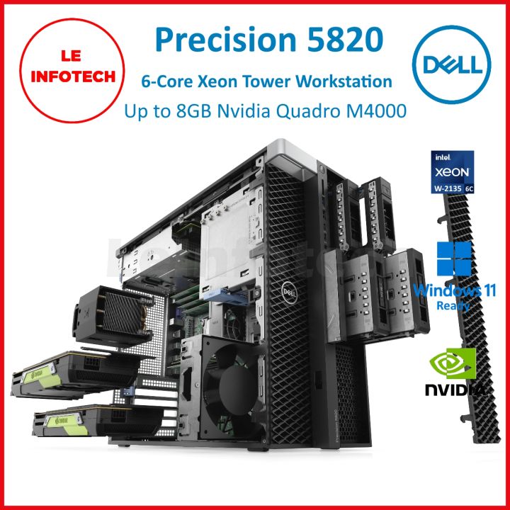 Dell Precision 5820 Tower Workstation 6-Core Intel Xeon W-2133 32GB ...