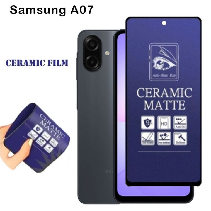 Promo Tempered Glass Ceramic Samsung A07 Matte Anti Blue Ray Full Cover ...