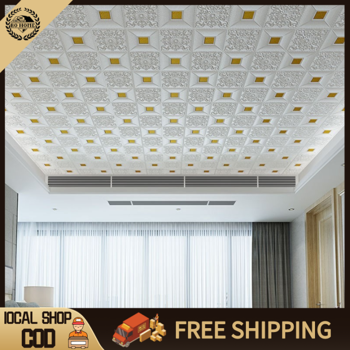Minimalistic Style DIY Self Adhesive Ceiling Sticker 3D Brick Wall ...