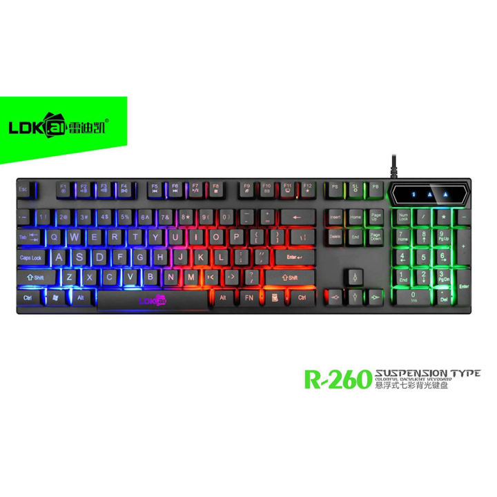 Gaming Keyboard RGB LED Backlight Keyboard Gaming Keyboard Gamer Gamers ...