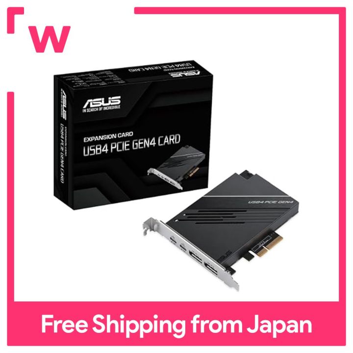 ASUS USB4 PCIe Gen4 card, dual USB4 ports (USB-C) ports, DisplayPort 1. ...
