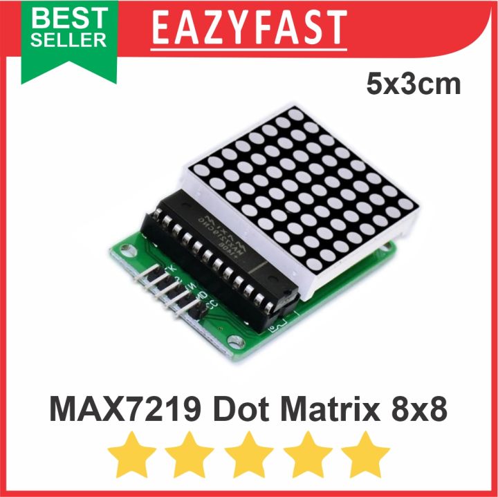 Modul Dot Matrix 1x 1 8x8 MAX7219 8x8 Running Text LED Display Module | Lazada Indonesia