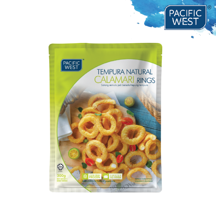 PACIFIC WEST TEMPURA NATURAL CALAMARI RINGS (300g) - VALUE ADDED FROZEN ...