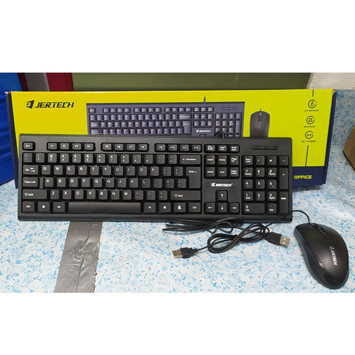 Jertech wired keyboard and mouse combo for pc and laptop use | Lazada PH