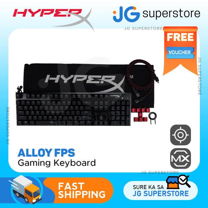 HyperX Alloy FPS Mechanical Gaming Keyboard with Red LED Backlit Keys ...