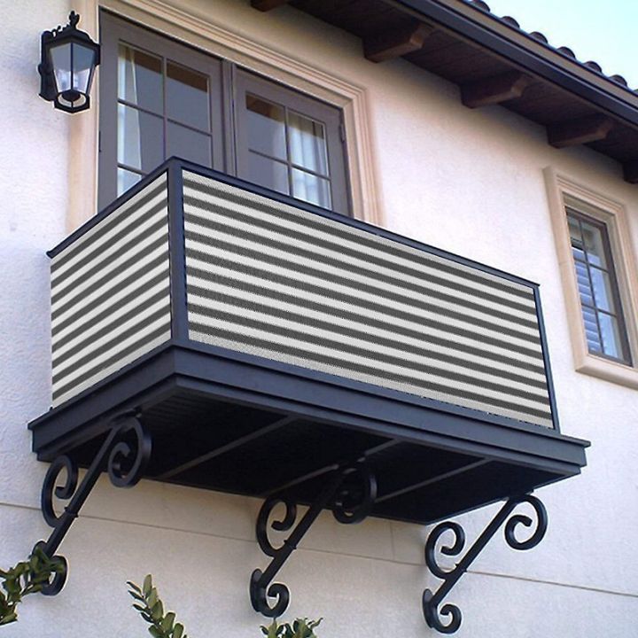 【Cheap Sale】Grey White Color Privacy Balcony Screen Fence Sun Shade Net ...