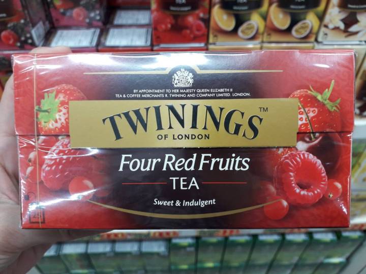 Twinings Four red fruit ชาเบอร์รี่ทั้ง 4 ชนิด 50 กรัม(2 กรัมx 25ซอง ...